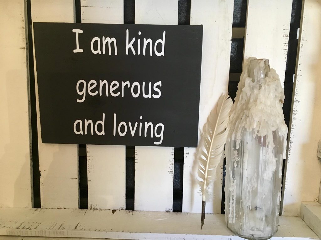 I am kind generous and loving - Parsley and Thyme